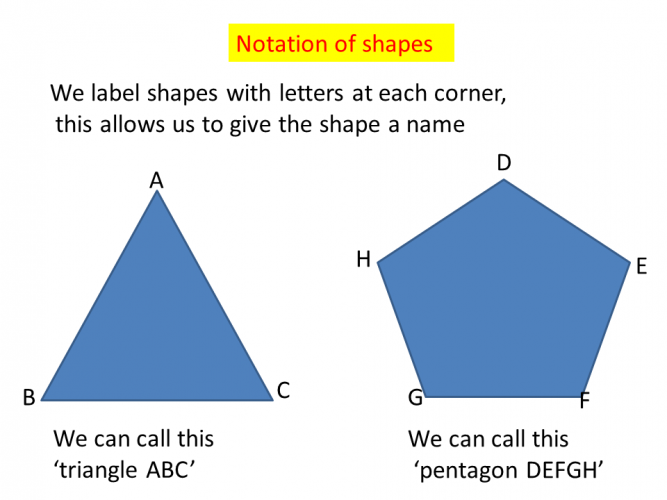 Recall 2D Geometry Notation and Terms Worksheet - EdPlace