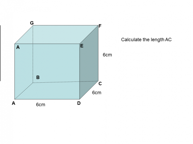 Using Pythagoras' Theorem on 3D Shapes Worksheet - EdPlace