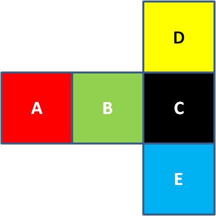 Identify the Base of an Open Cube From Its Net – Exam-Corner